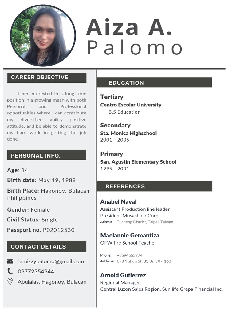 Aiza A. Palomo Resume | PDF
