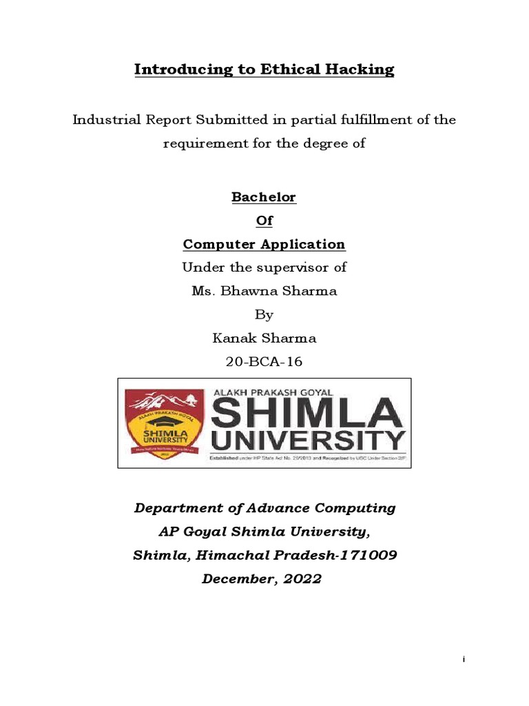 Intro To Ethical Hacking | PDF | Security Hacker | White Hat (Computer Security)