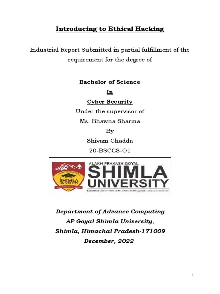 Introducing To Ethical Hacking | PDF | Security Hacker | White Hat ...