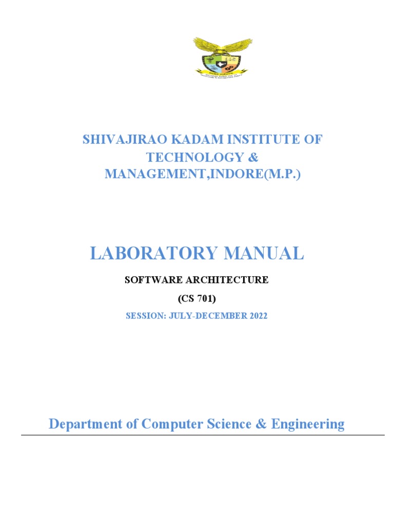 Lab Manual of Software Architecture CS701 | PDF | Use Case | Unified ...