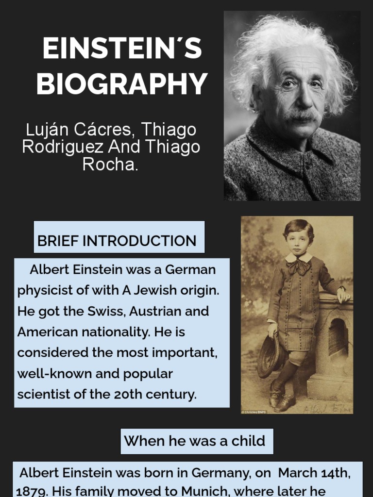 EINSTEIN S BIOGRAPHY Inglés | PDF | Albert Einstein | Physics