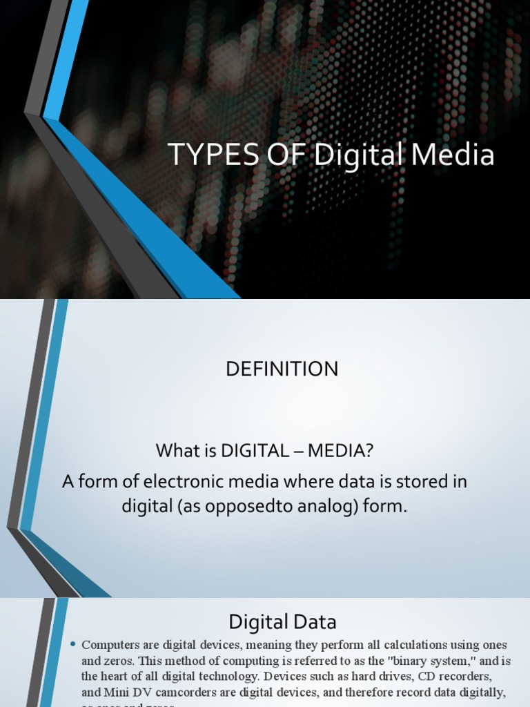 Types and Definitions of Digital Media | PDF | Web Design | World Wide Web