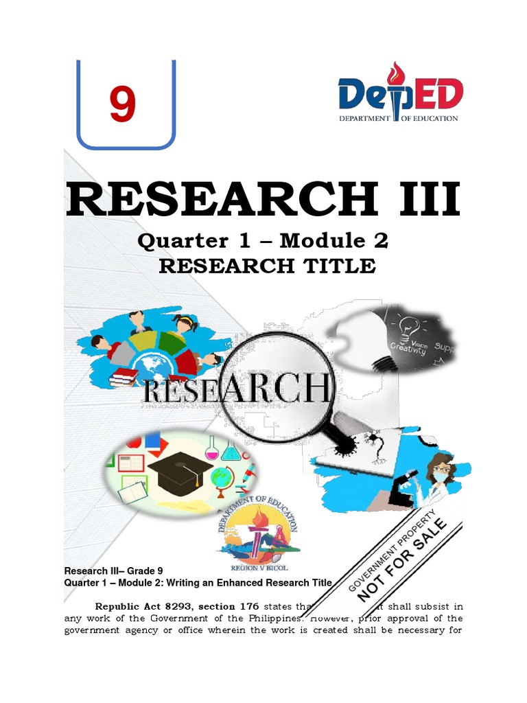 SLM 2 Grade 9 Research 1st Quarter Research Title | PDF | Human ...