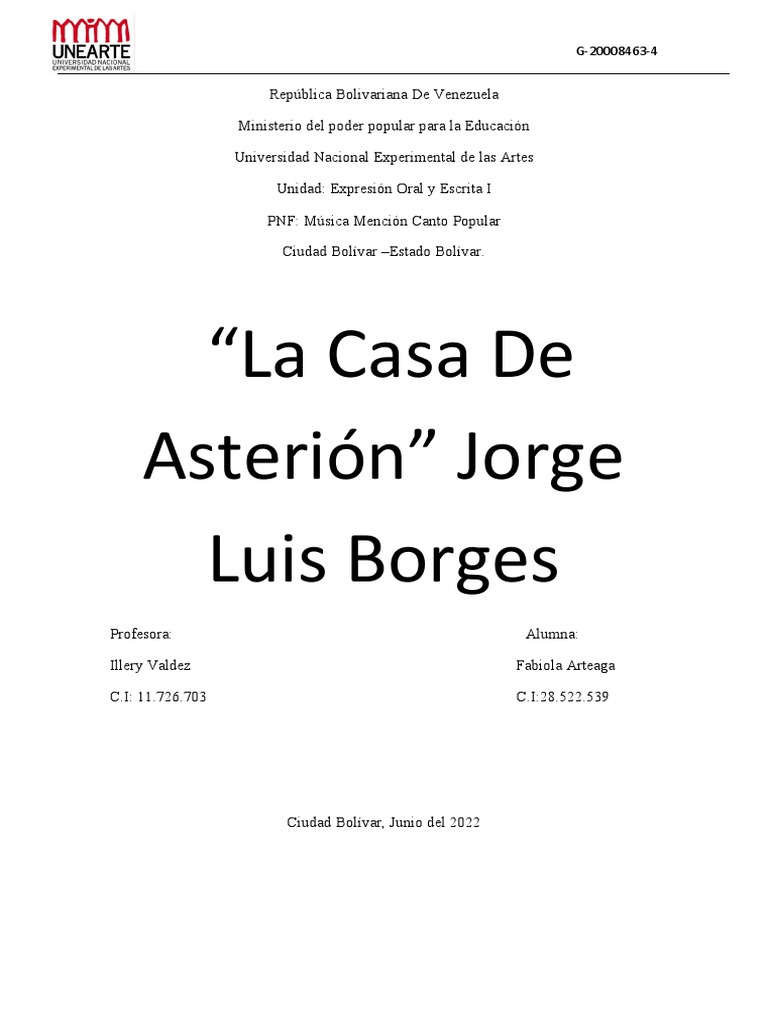 La Casa de Asterion | PDF