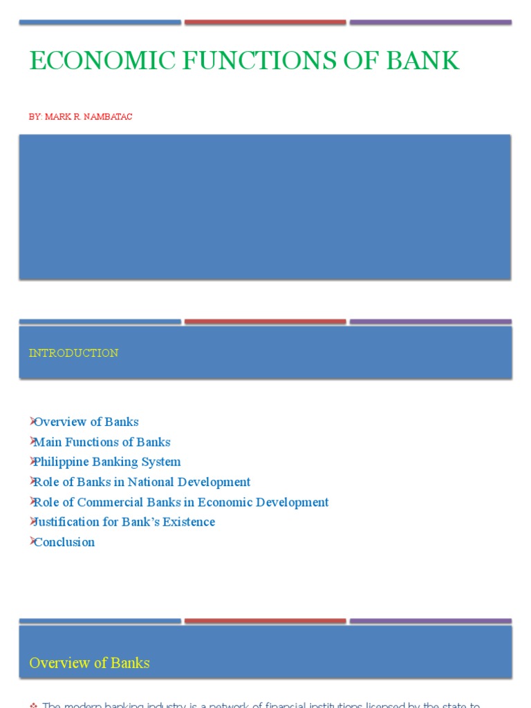 Role of Banks in Economic Development | PDF | Banks | Finance & Money ...