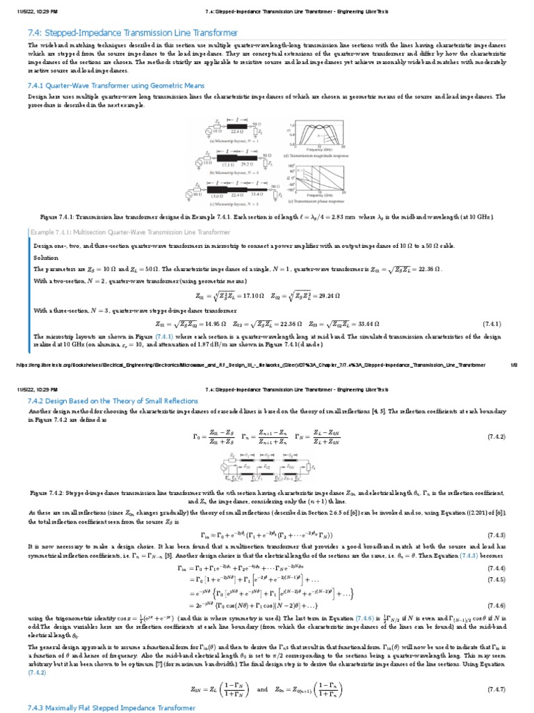 RF Transmission Line Design | PDF | Transmission Line | Bandwidth (Signal Processing)