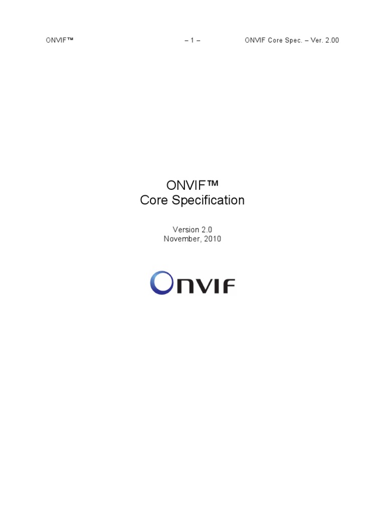 Onvif Core Spec 20 | PDF | Streaming Media | Domain Name System