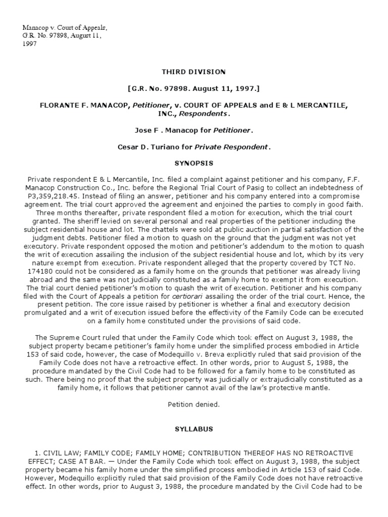 Manacop v. Court of Appeals | PDF | Certiorari | Judgment (Law)