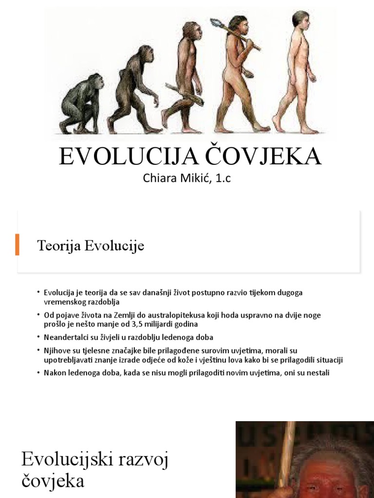 Evolucija Čovjekaa | PDF