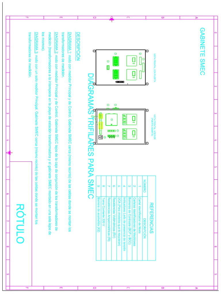 Trifilares y Gabinete SMEC - ACAD 2000 Gabinete | PDF