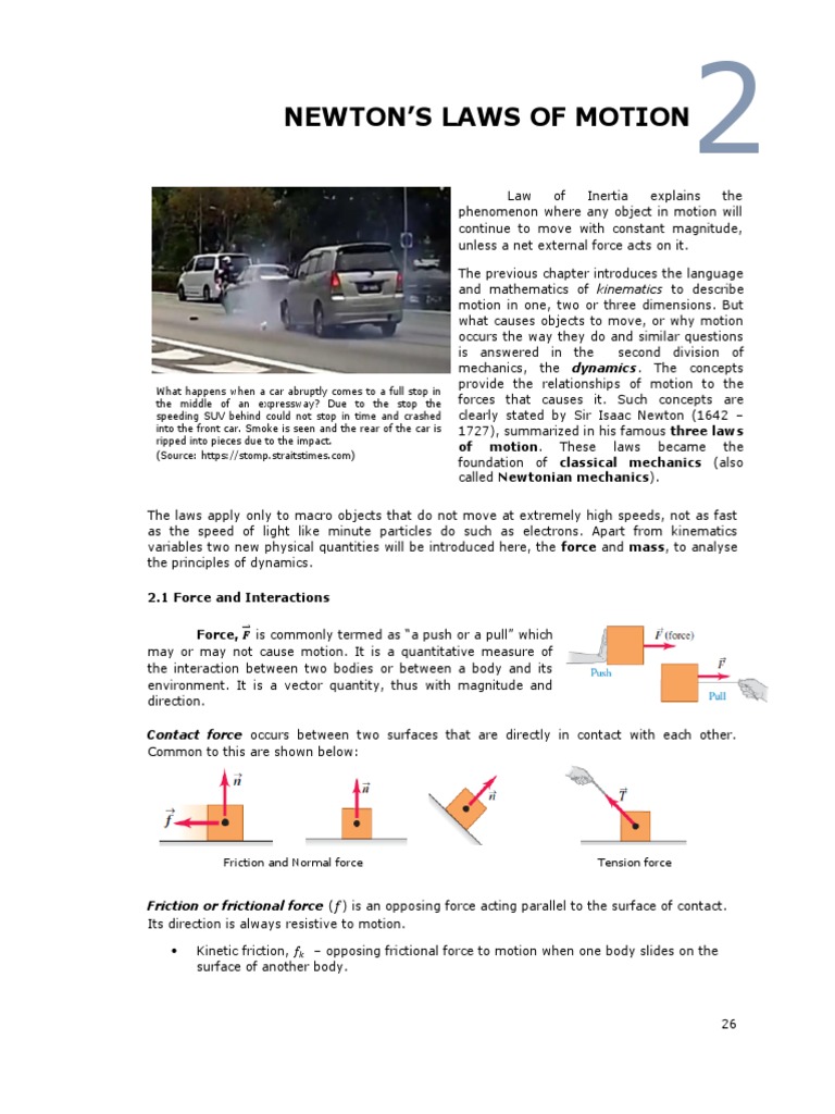 Chapter 2 - Newtons Laws | PDF | Force | Friction