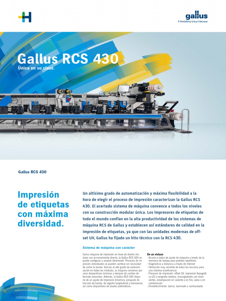 19-1199 Broschuere rcs430 Neu Es | PDF | Impresión | Automatización