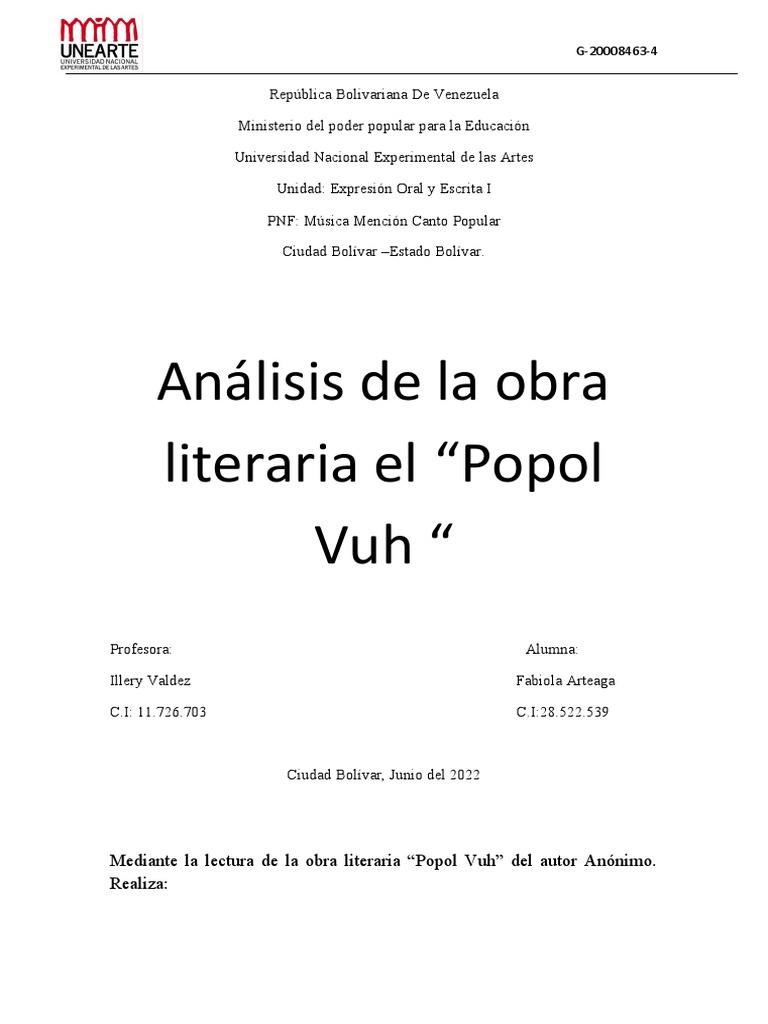 Popol Vuh | PDF | Comunicación