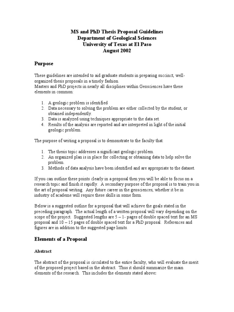 Ms and PHD Thesis Proposal Guidelines | PDF | Thesis | Doctor Of Philosophy