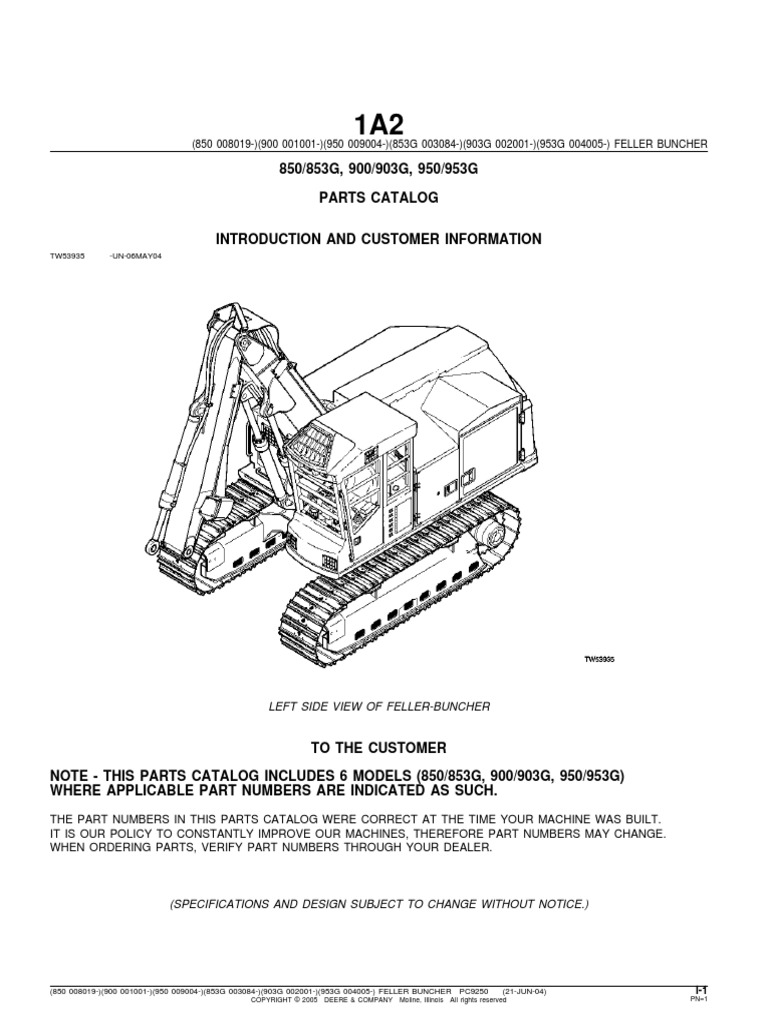 850/853G, 900/903G, 950/953G Parts Catalog | PDF | Air Conditioning ...
