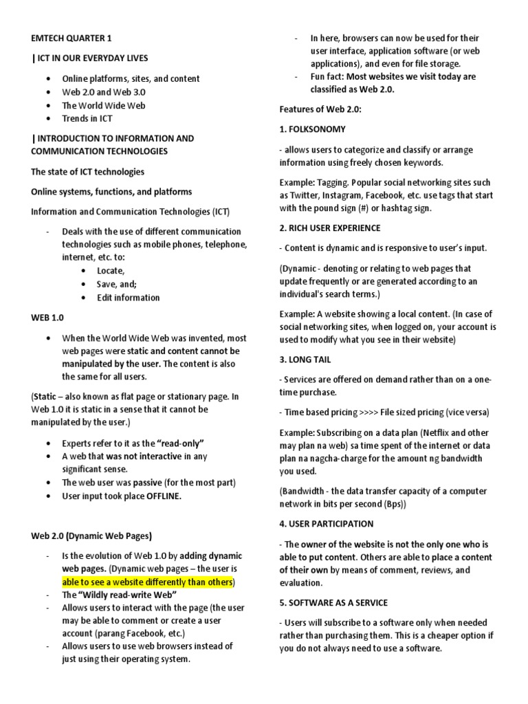 Emtech Quarter 1 | PDF