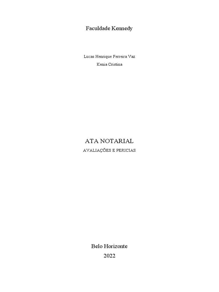 Ata Notarial - Kenia Cristina e Lucas Henrique | PDF | Prova (jurídico) | Direito Comum