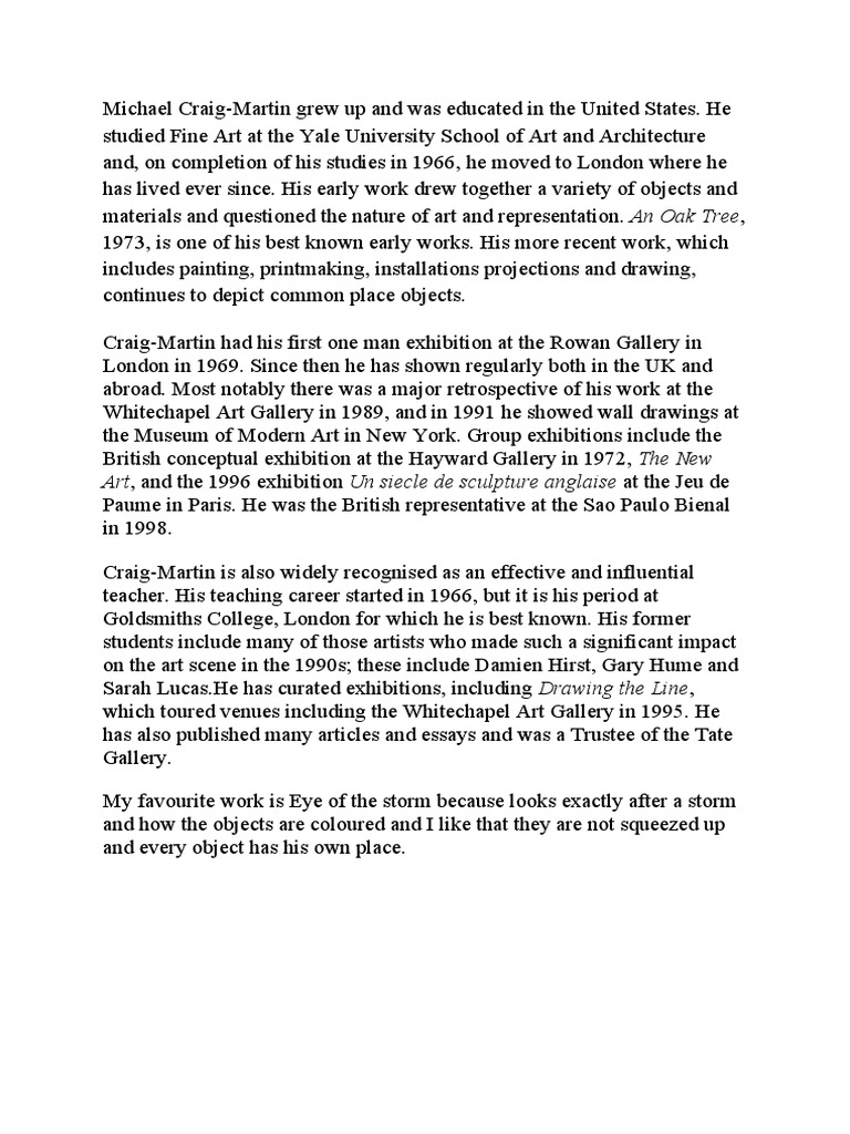 Michael Craig Martin | PDF