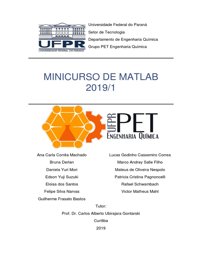 Apostila Pet Eq Matlab Ufpr | PDF | Matlab | Linguagem de script