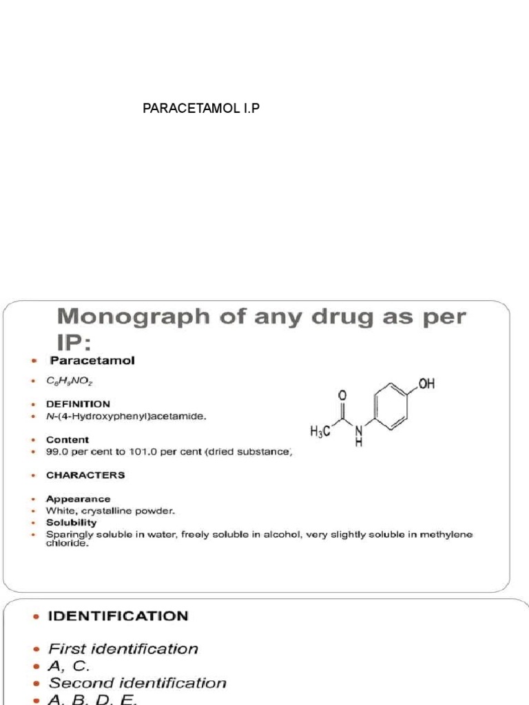 Paracetamol | PDF | Mass Concentration (Chemistry) | Thin Layer ...
