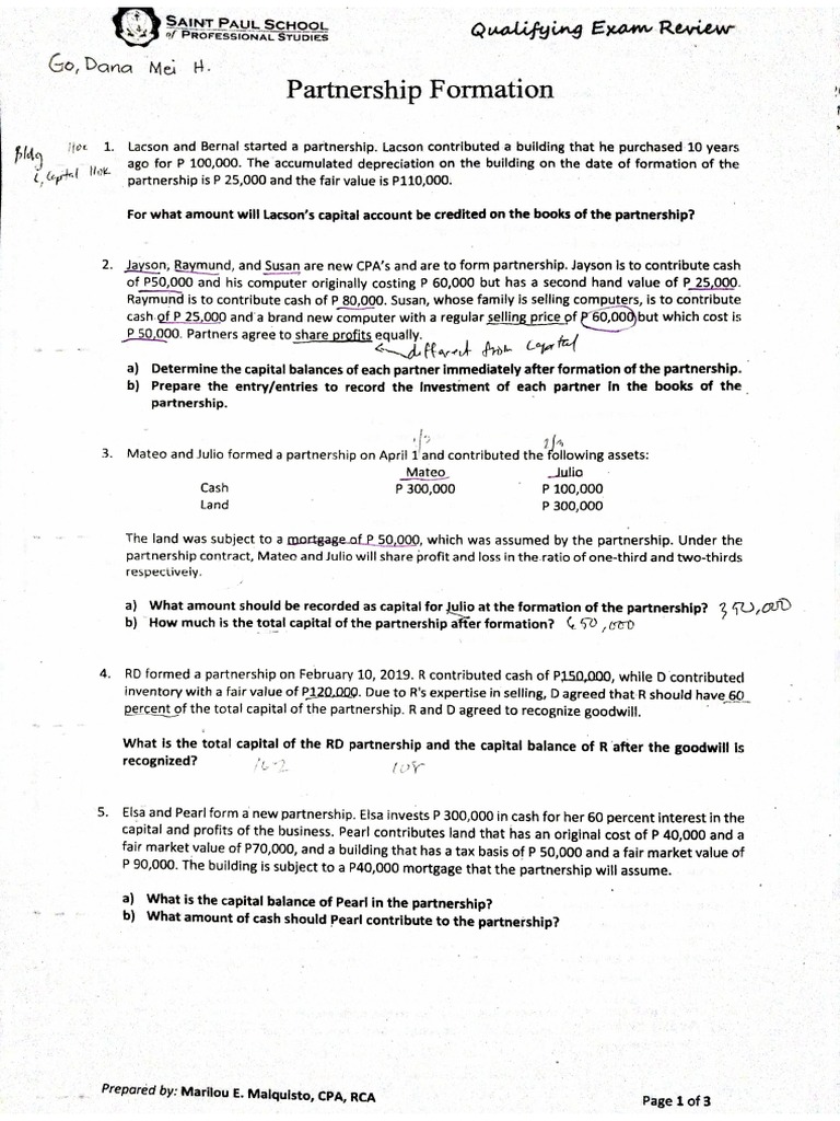 Partnership Reviewer | PDF