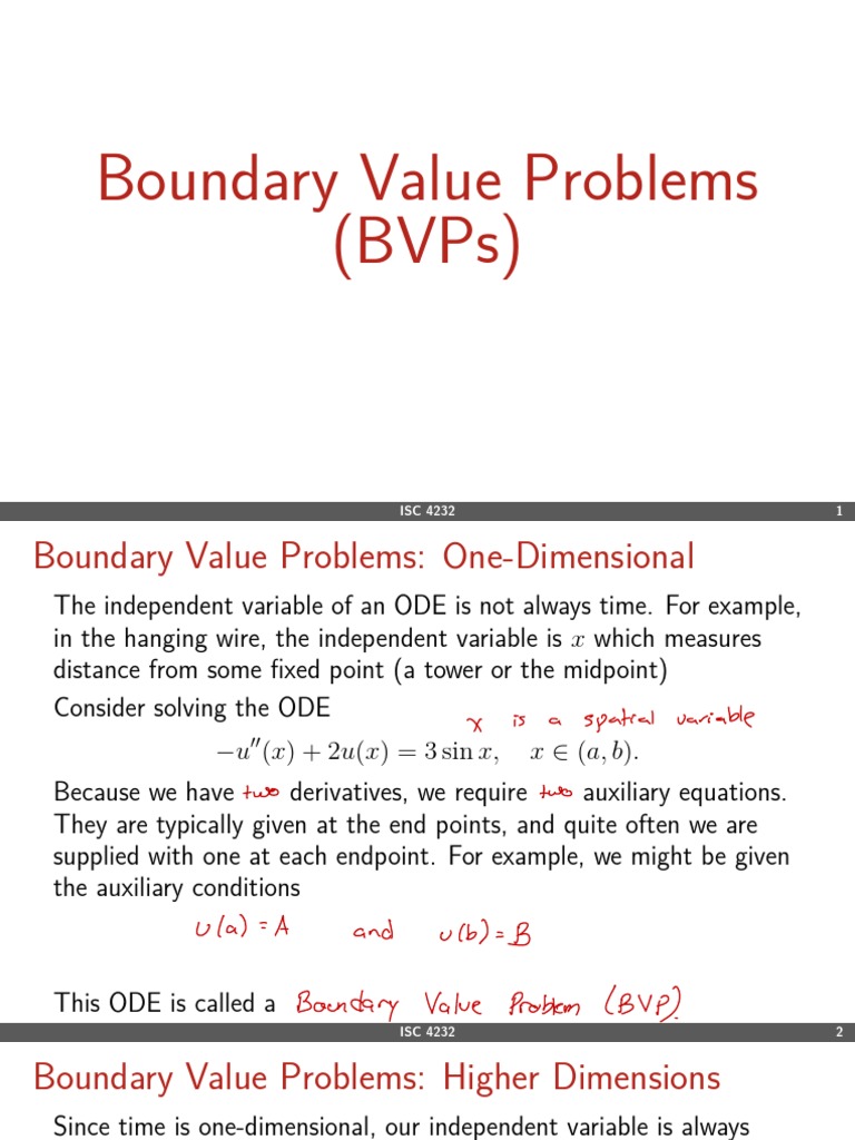Boundary Value Problems (BVPS) | PDF | Ordinary Differential Equation | Boundary Value Problem