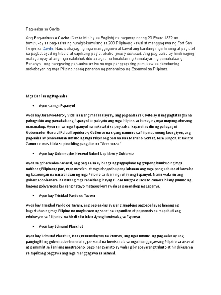 Pagaalsa Sa Kabite | PDF