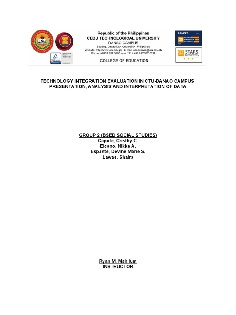 Technology Integration Evaluation | PDF | Educational Technology | Teachers