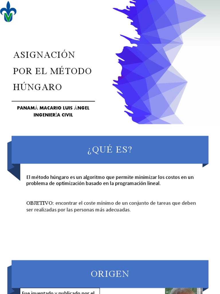 Optimización con Método Húngaro | PDF | Programación lineal ...