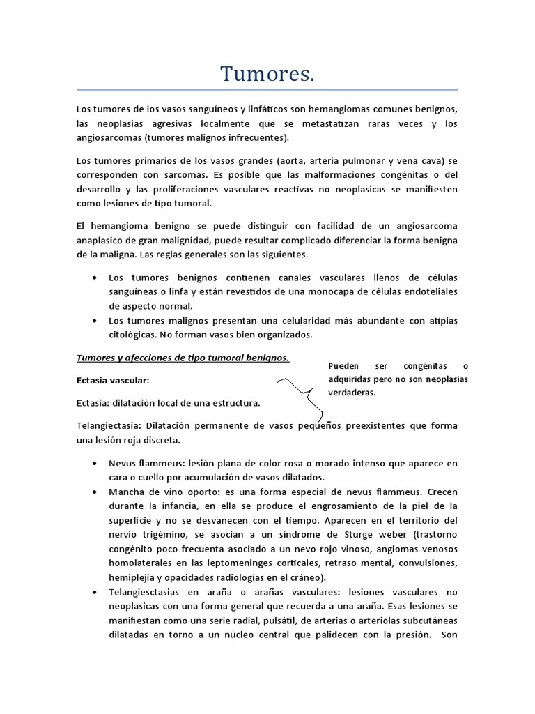 Tumores | PDF | Cáncer | Neoplasias