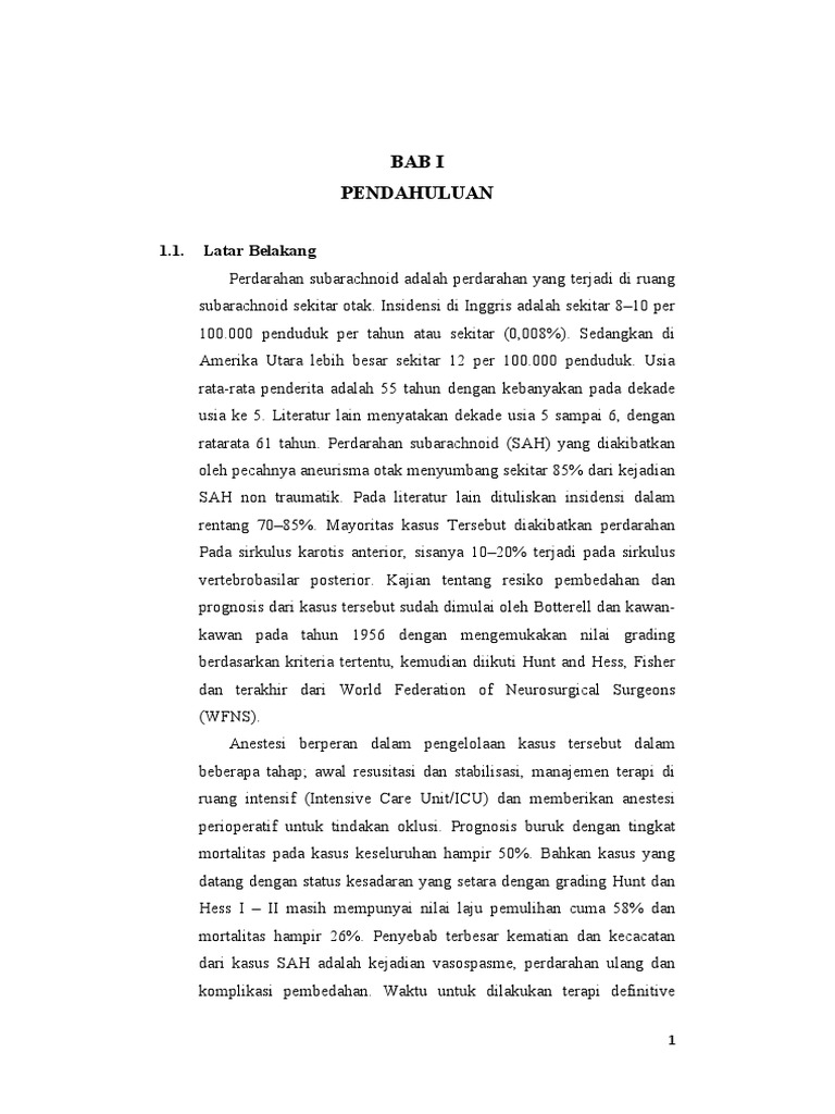 Case Perdarahan Subaraknoid - Dhea Nadhila | PDF