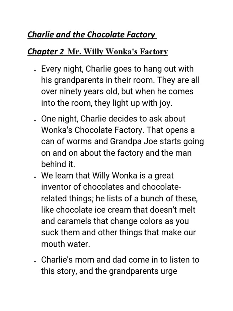 Charlie and the Chocolate Factory: Chapter 2 | PDF | Young Adult | Classics