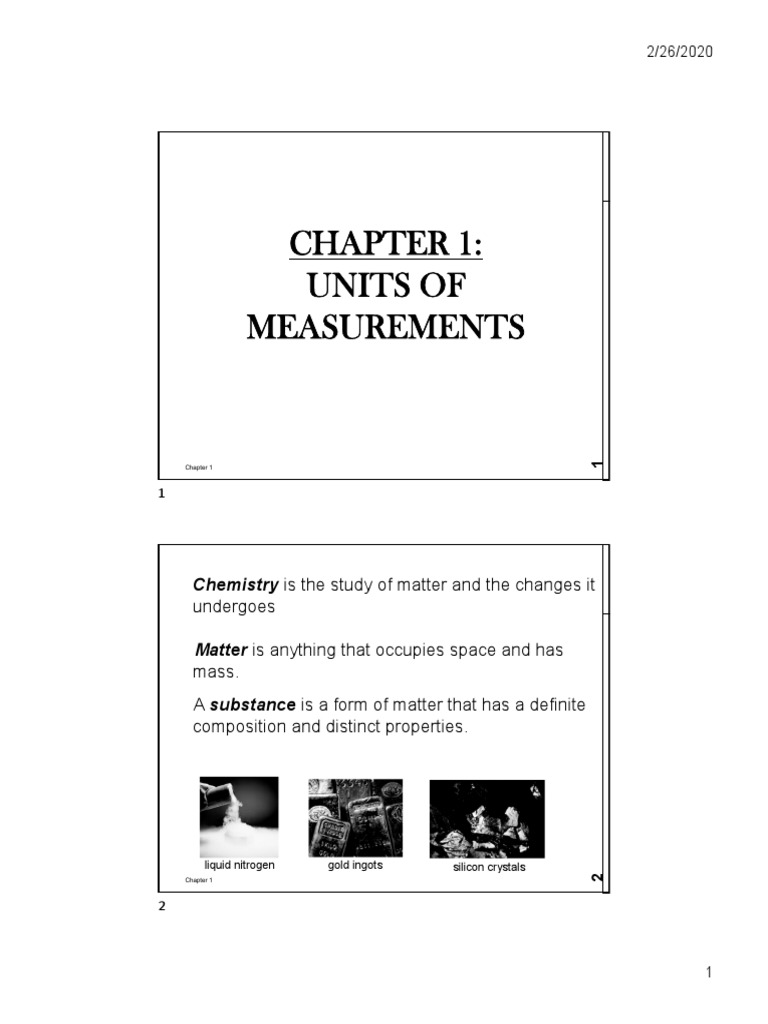 Chapter 1 Unit Measurement 1980 | PDF | Significant Figures | Kilogram