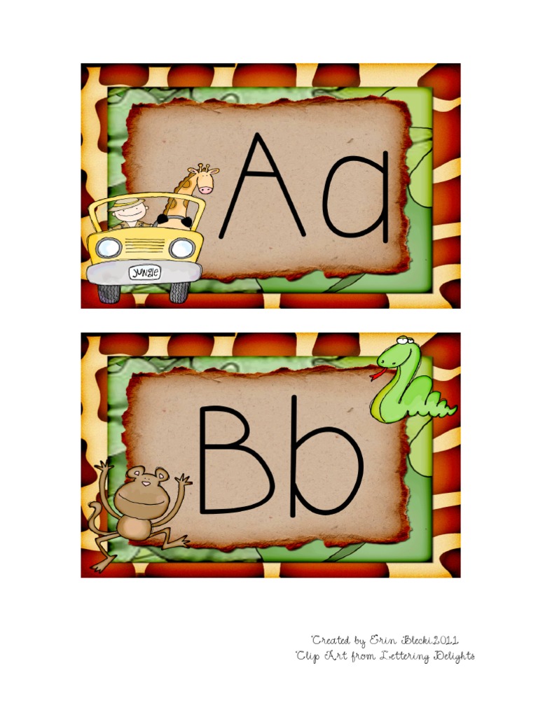 Jungle Word Wall Letters | PDF