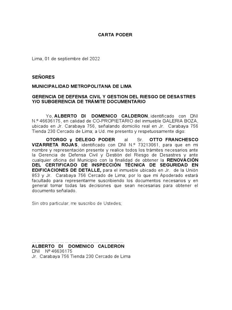 INDECI Poderes Certificado 2019 Corregido | PDF | Defensa Civil | Gobierno y personalidad