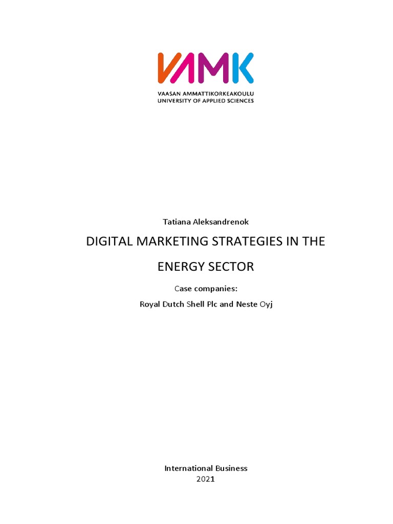 Shell Digital Marketing Strategies | PDF | Marketing | Swot Analysis