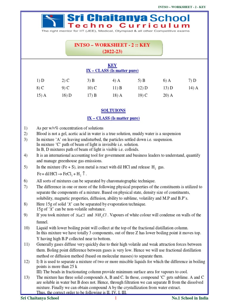 INTSO - Worksheet - 2 - KEY & SOLUTIONS | Download Free PDF ...
