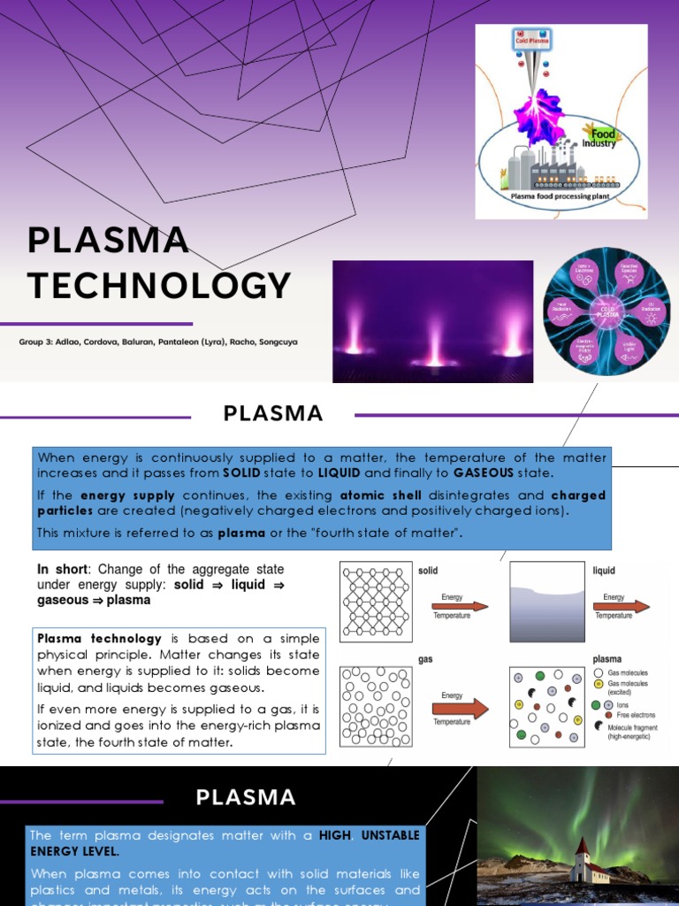 PLASMA TECHNOLOGY-Group 3 | PDF | Plasma (Physics) | Matter