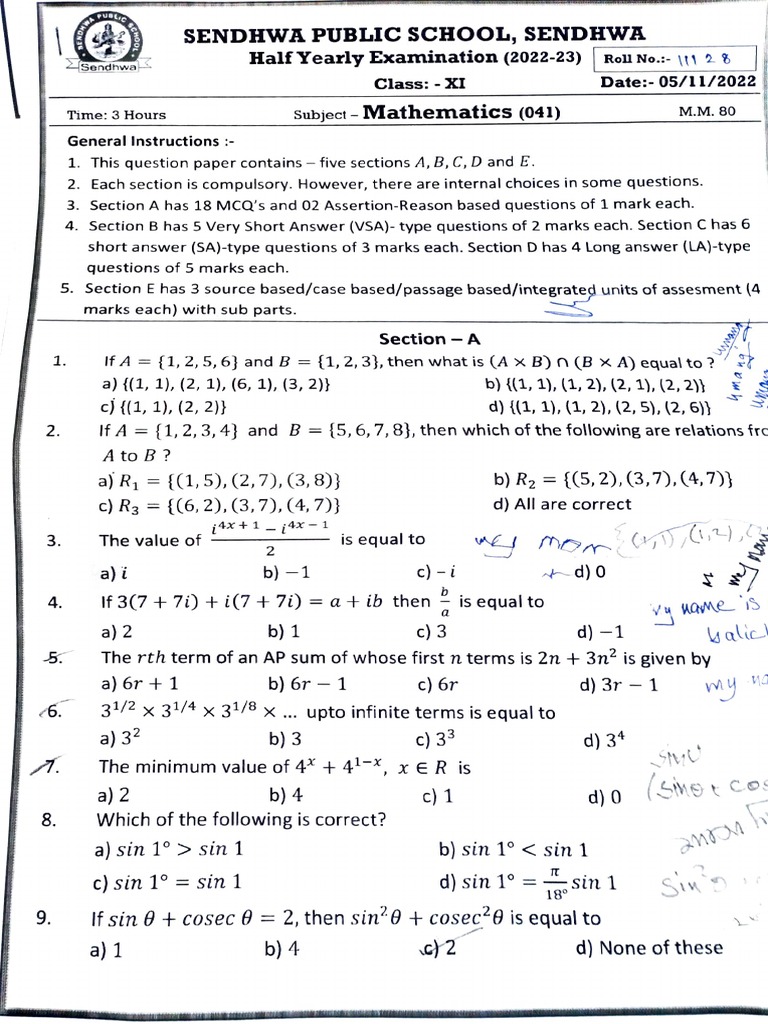 Maths Sqp Pdf Mathematical Concepts Mathematical Objects 