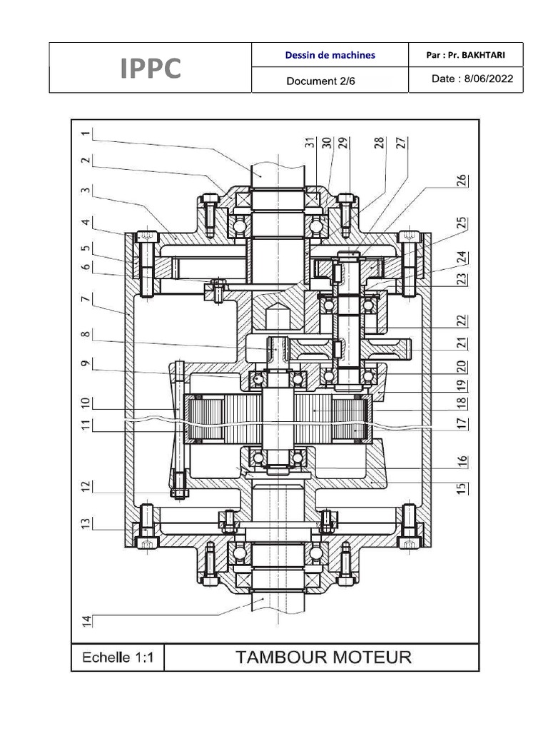 Dessin D'ensemble - Tambour Moteur | PDF