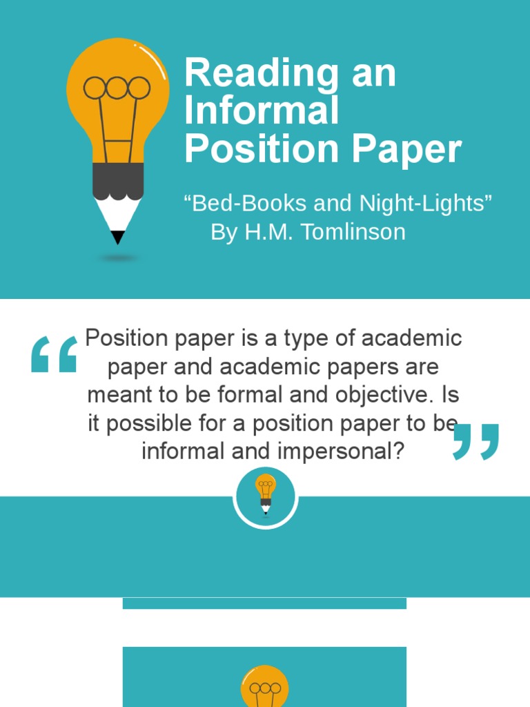 Informal Position Paper | PDF