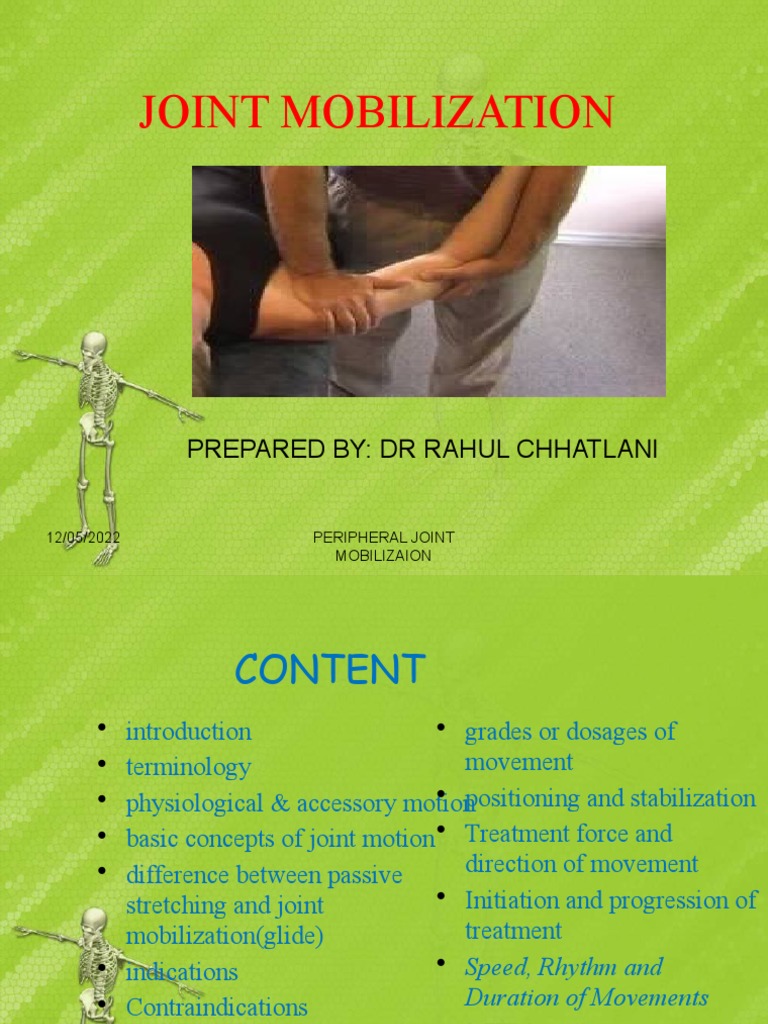 Joint Mobilization Indications & Grades | PDF | Anatomical Terms Of ...