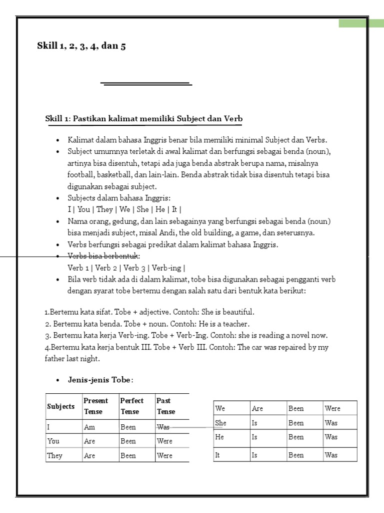 Skill 1-2 Summary | PDF