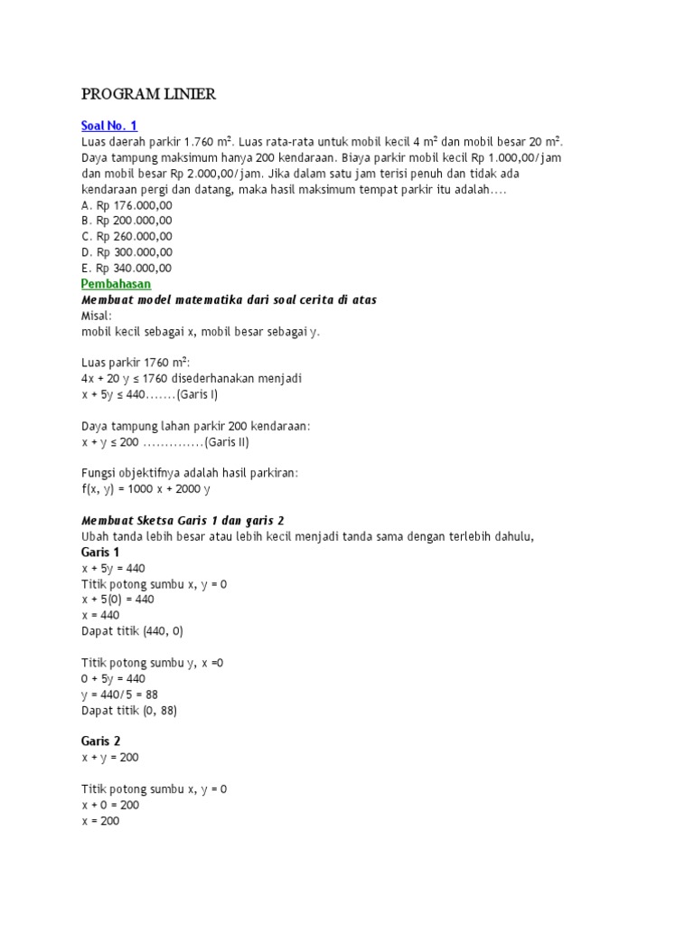 Program Linier | PDF