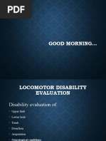 Locomotor Disability Evaluation | PDF | Finger | Vertebral Column