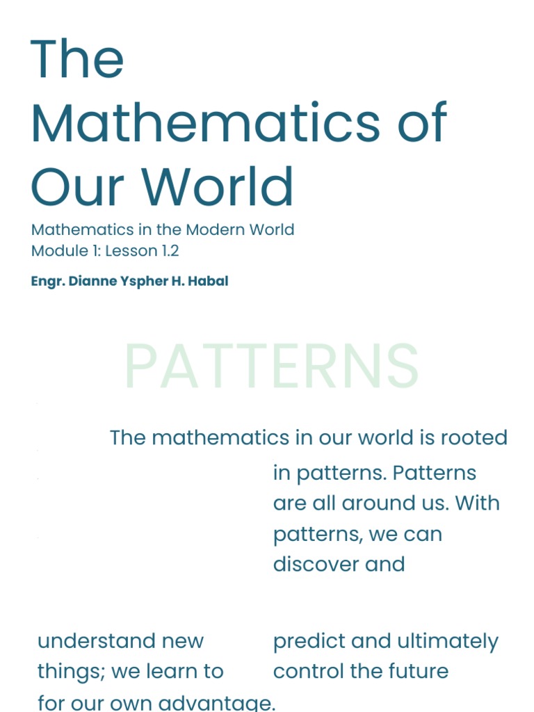 MMW Second Lecture | PDF | Pattern | Symmetry MMW Second Lecture | PDF | Pattern | Symmetry