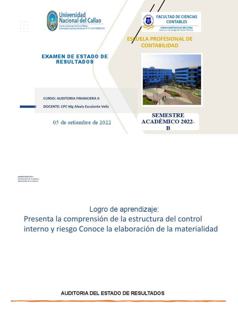 Sesion 4 | PDF | Estado de resultados | Auditoría