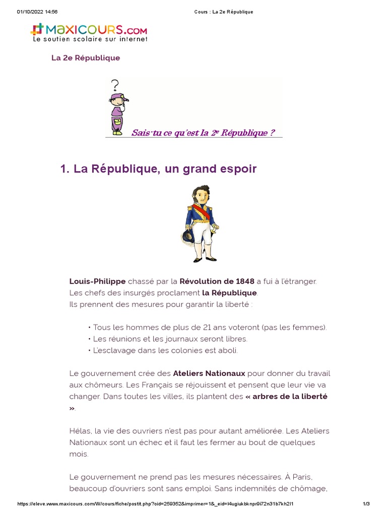 Cours - La 2e République | PDF | Histoire