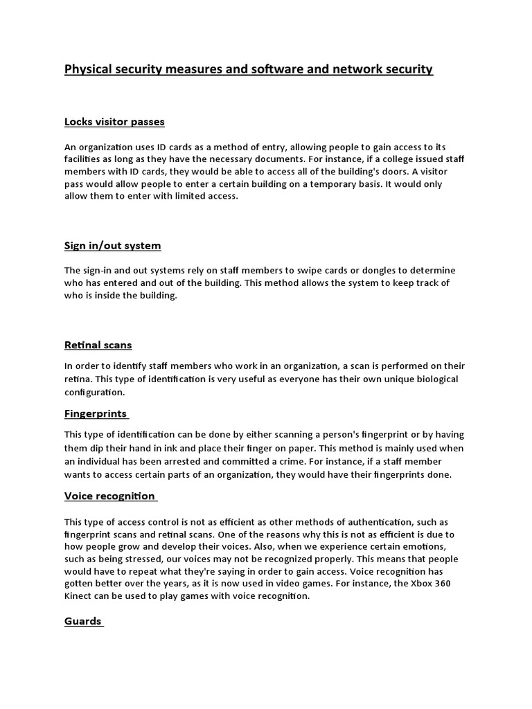 Physical security and network security measures | PDF | Transport Layer Security | Malware