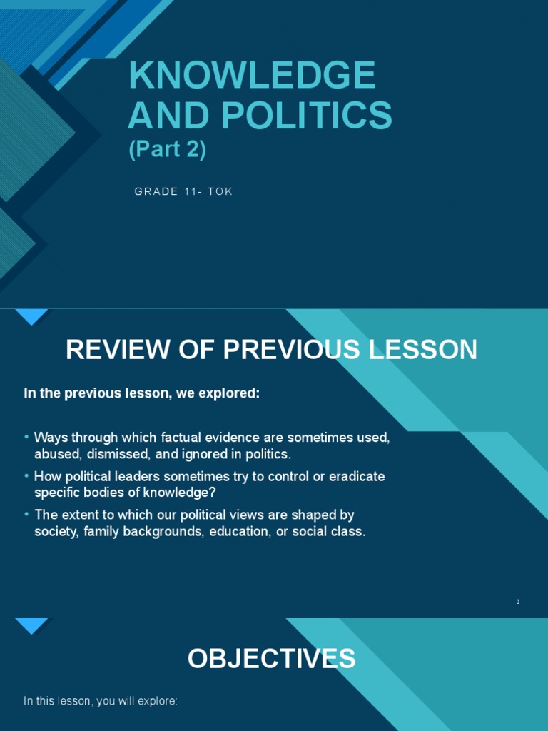 KNOWLEDGE AND POLITICS Part 2 | PDF | Knowledge | Communication